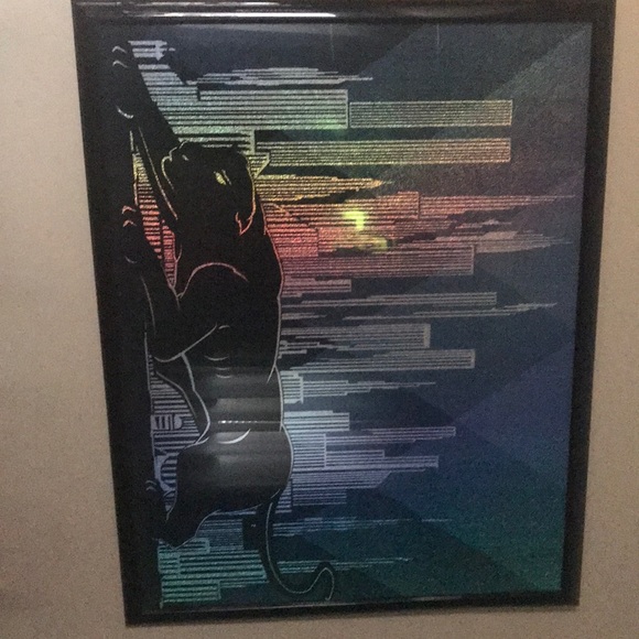 Wall Decor | Huge Panther Frame Its Black And Silver | Poshmark